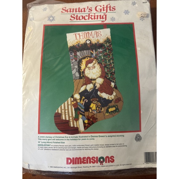 Dimensions | Holiday | Christmas Dimensions 99 Needlepoint Stocking Kit ...